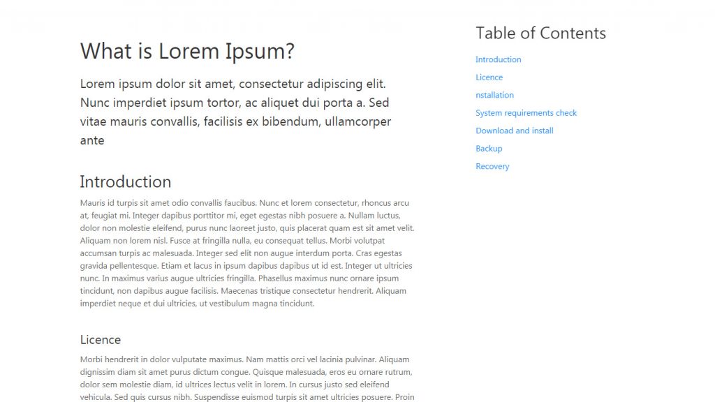 UIkit 3 Table of Contents – Sticky Sidebar on Scroll – UIkitBase