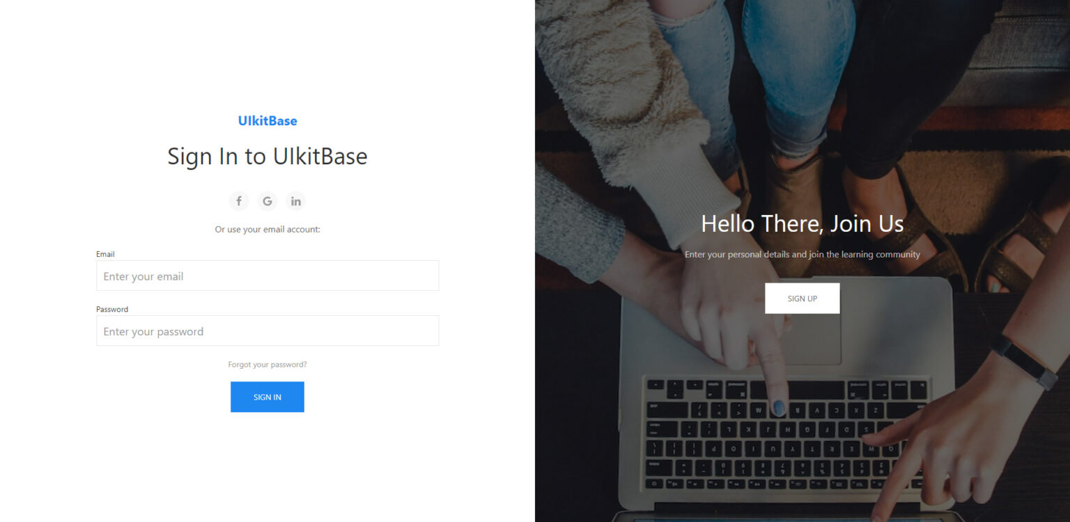 UIkitBase – Free UIkit snippets and templates